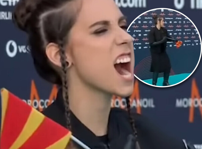 Predstavnica Severne Makedonije na otvaranju Evrovizije bacila ZASTAVU ...