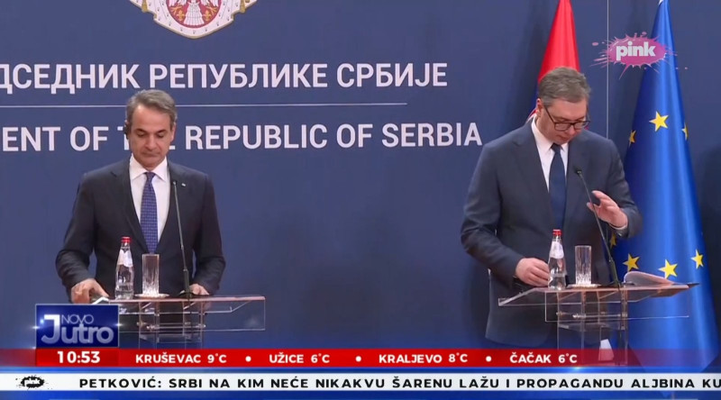 Vučić: "San nam je da 2027 BDP bude 100 milijardi", Micotakis: "Grčka je najstabilniji ...